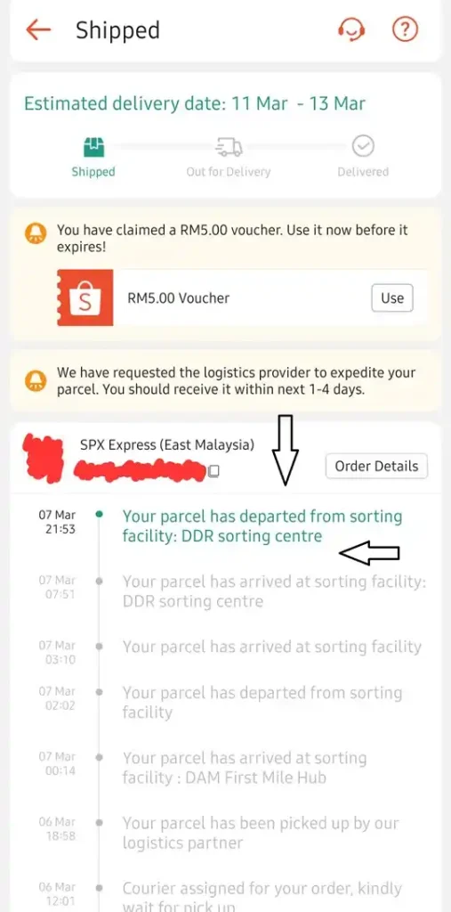 DDR Sorting Centre (Malaysia) Lokasi, Delivery, Shopee, SPX